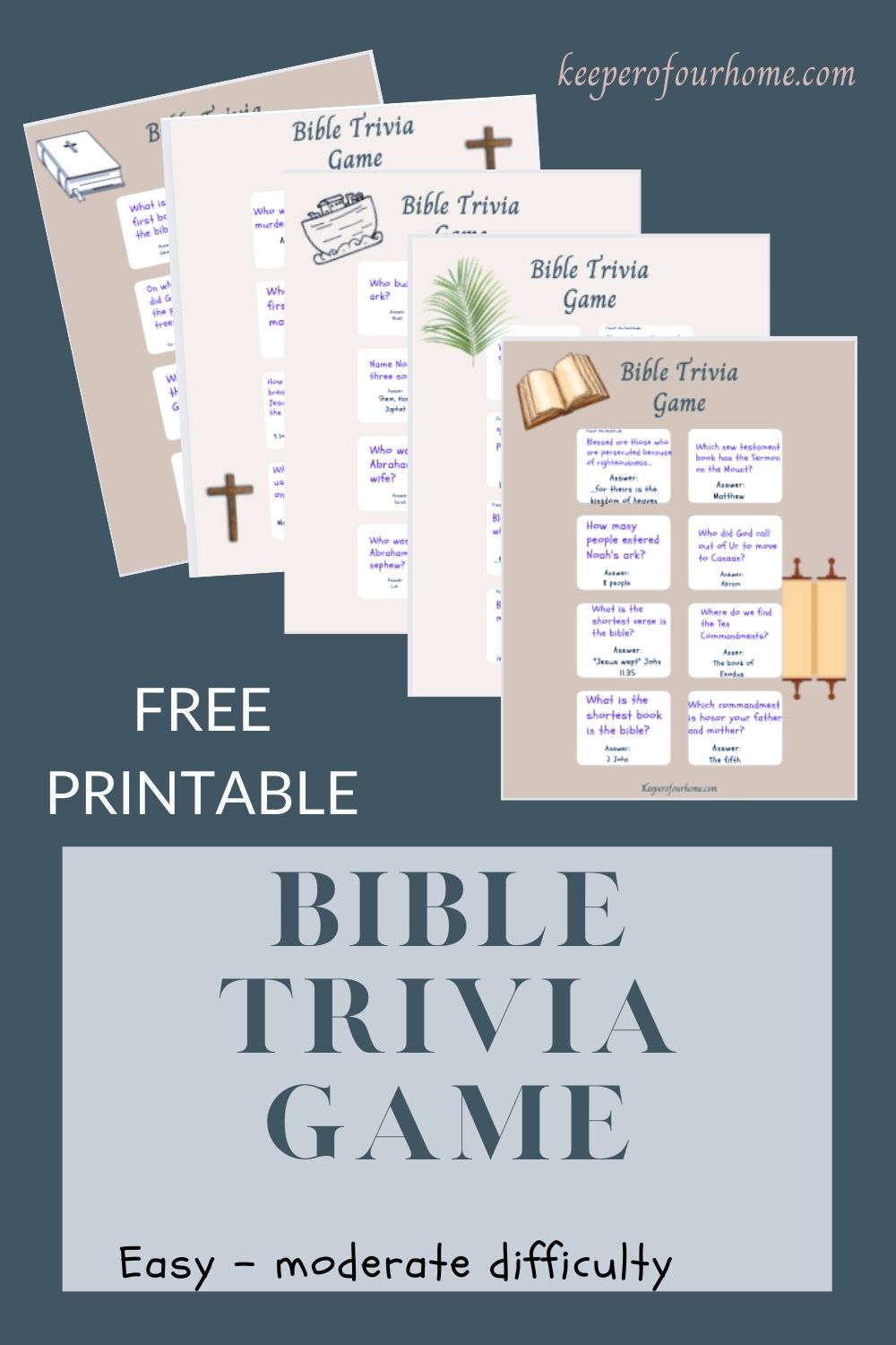 Fun and Easy Bible Trivia Questions (Free Printable for All Ages ...