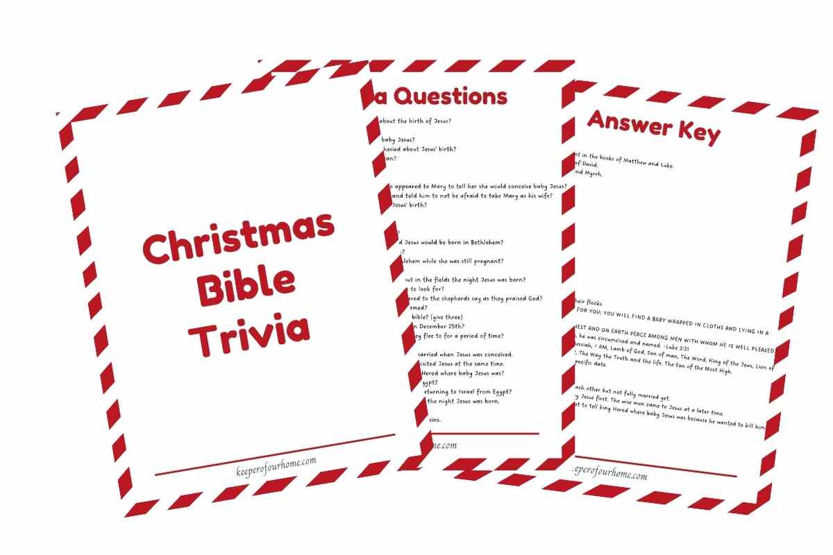 Christmas Bible Trivia Questions - Keeper of our Home