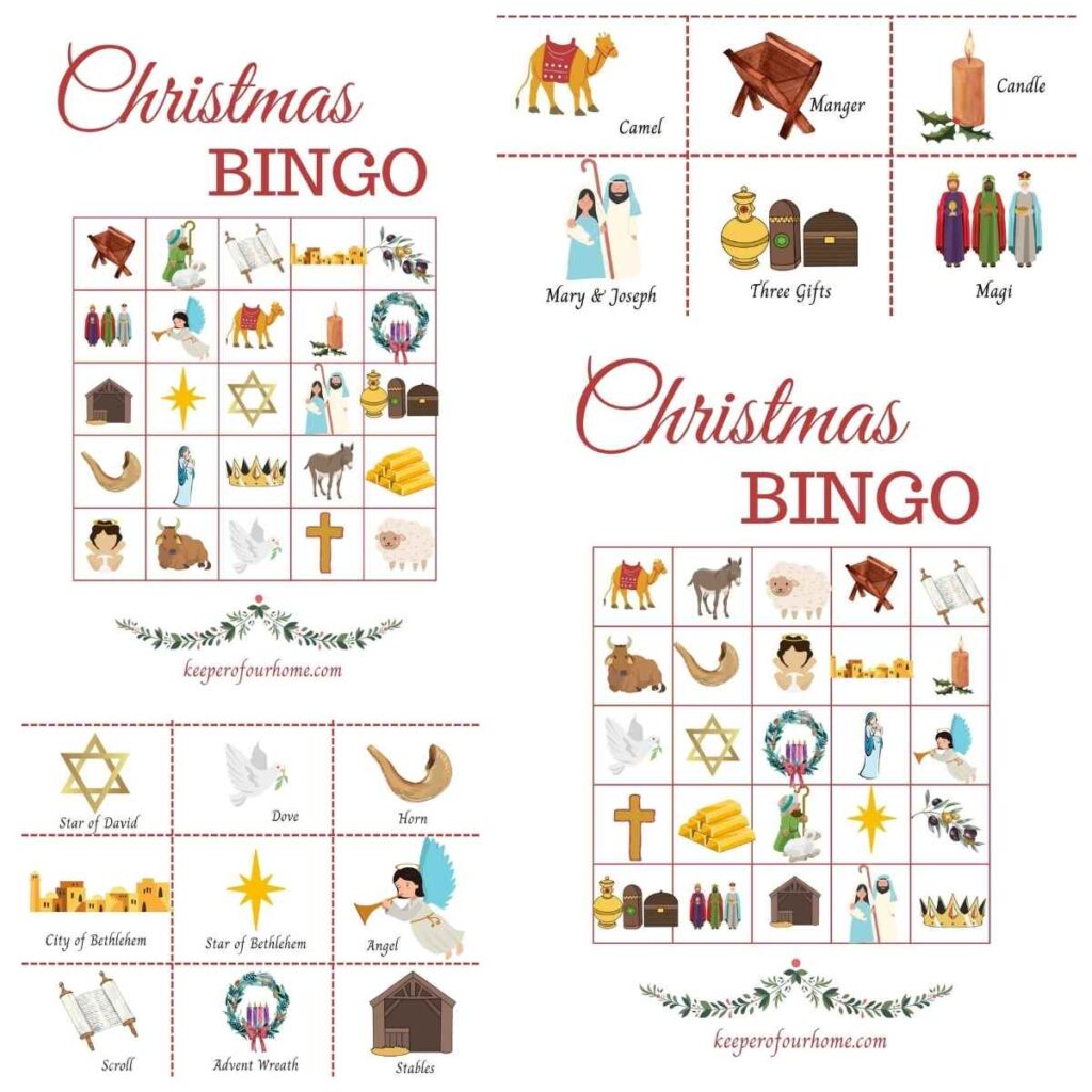 Family Christmas Bingo Game Printable - Keeper of our Home