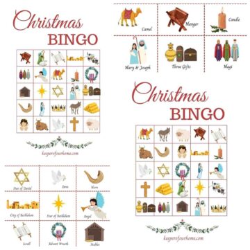 Family Christmas Bingo Game Printable - Keeper of our Home