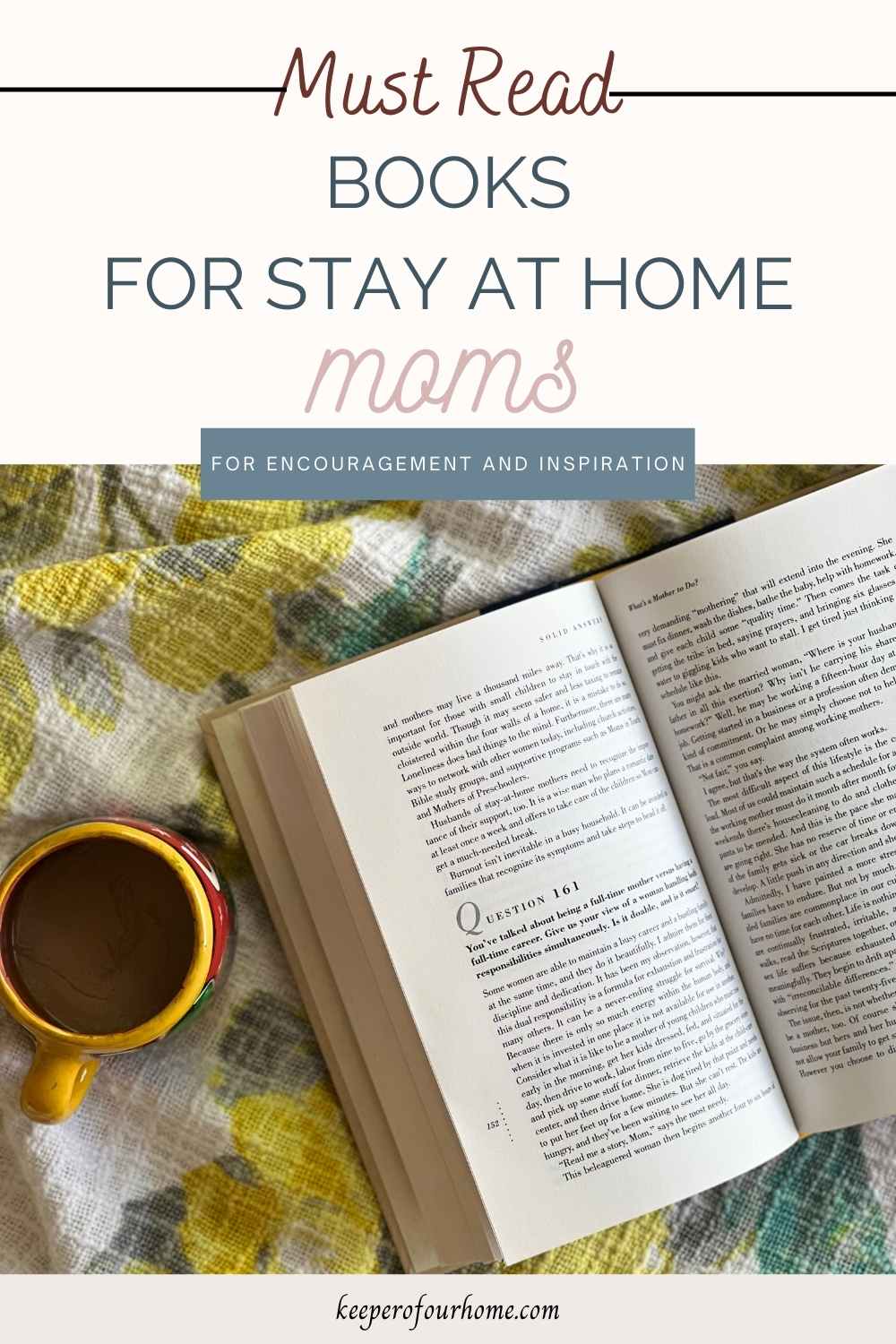 Best Books For Stay at Home Moms - Keeper of our Home