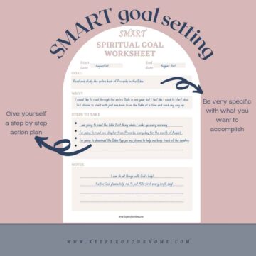 How to Set Spiritual Goals + Free Worksheet - Keeper of our Home