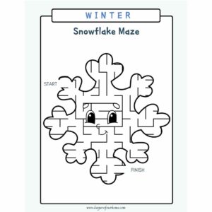 Winter Maze Worksheets: Printable Fun for Cozy Indoor Days - Keeper of ...