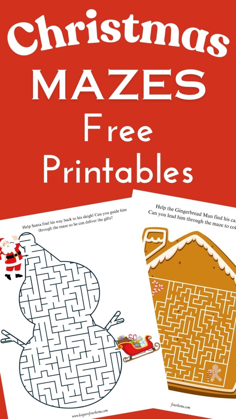 Free Printable Christmas Maze Activity for kids - Keeper of our Home