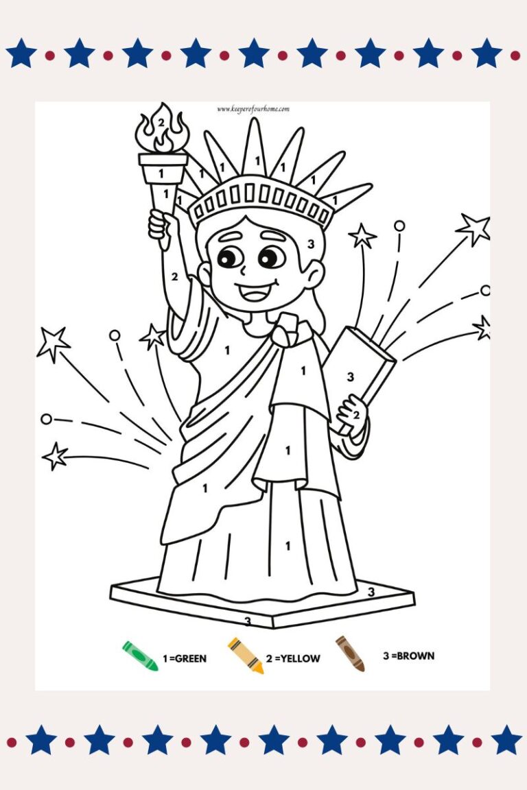 Free 4th of July Color By Number Printable Pages - Keeper of our Home